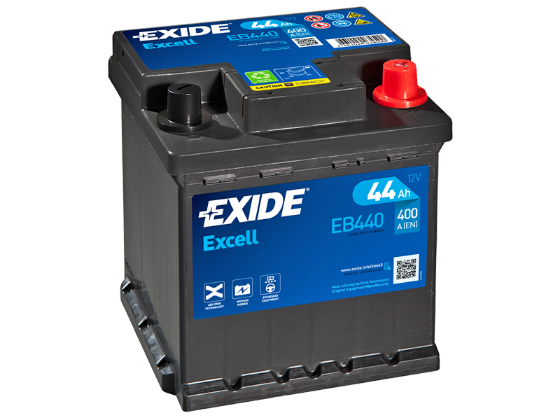 Exide EB440 Excell käynnistysakku 12V 44Ah 400A -/+ - Adita verkkokauppa