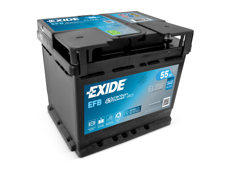 Exide EL550 EFB käynnistysakku 12V 55Ah 540A -/+ - Adita verkkokauppa