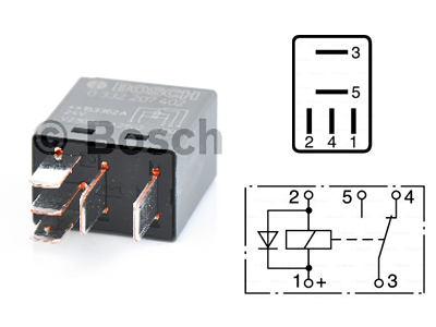 MIKRORELE BOSCH 24V 10A DIODI - Adita verkkokauppa