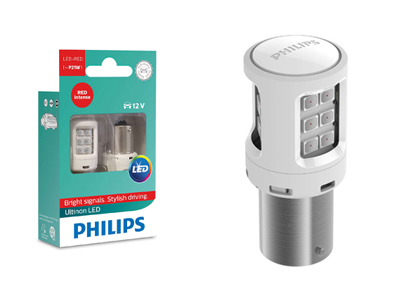 PHILIPS LED 12V P21W PUNAINEN 6000K (12498) 2KPL - Adita verkkokauppa
