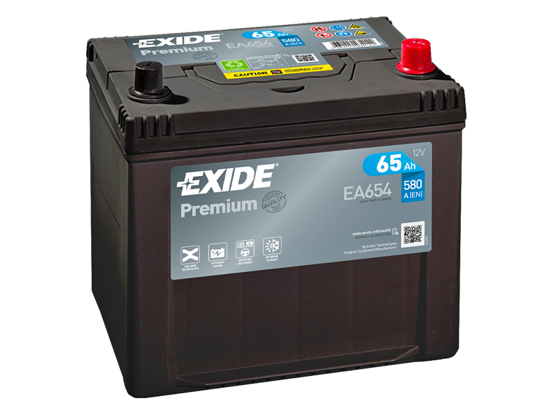 Exide EA654 Premium Carbon Boost käynnistysakku 12V 65Ah 580A ...