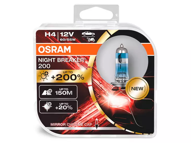 Osram Night Breaker H4 12V +200% polttimopari 2kpl - Adita verkkokauppa